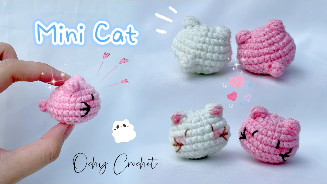 Crochet Mini Cat Loaf Tutorial 🐱| Simple & Cute | Móc len bé mèo dễ ...
