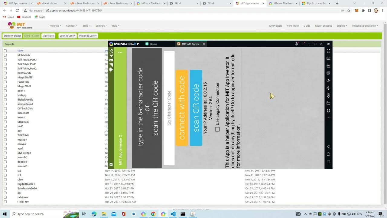 Using MEMU emulator with MIT App Inventor - YouTube