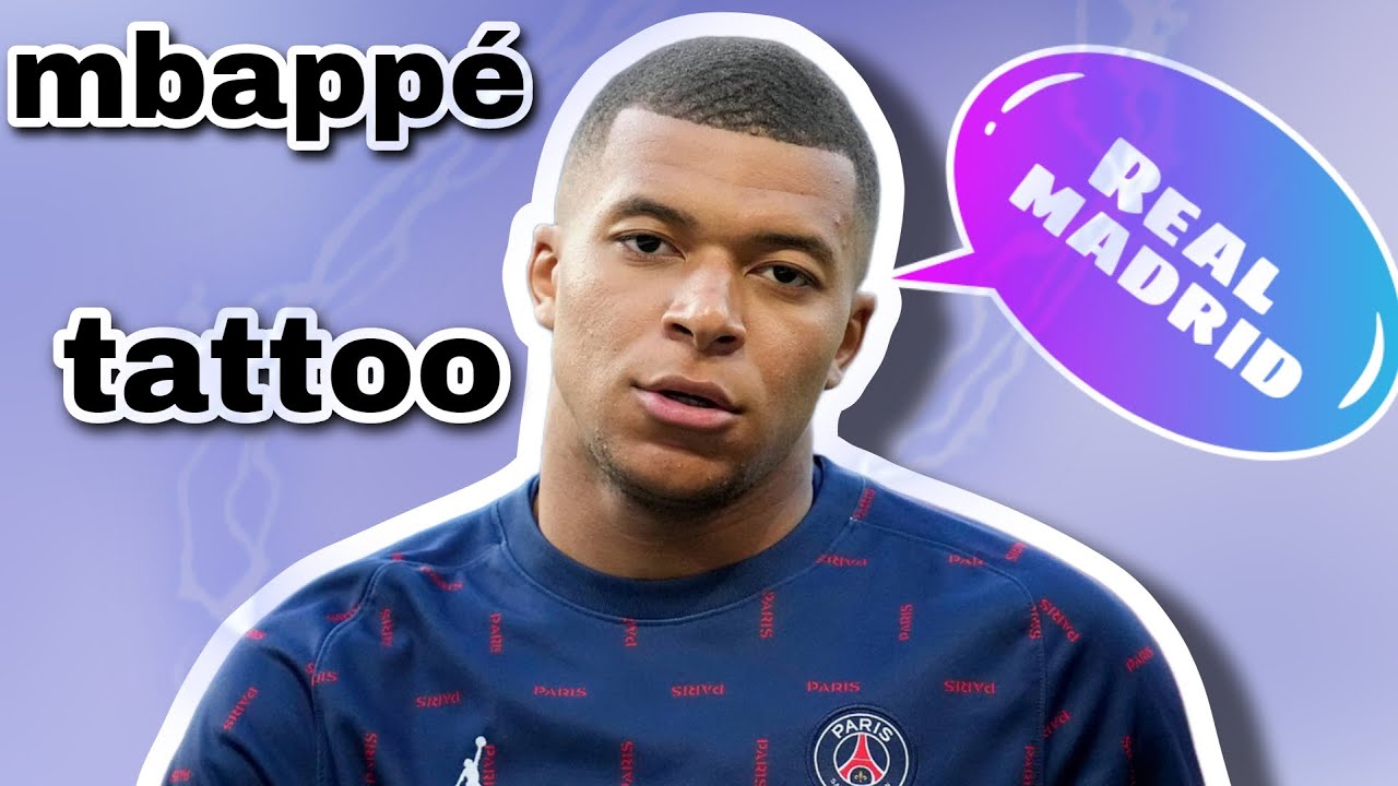 Kylian Mbappé on the way to Real Madrid 😳 #tattoos - YouTube