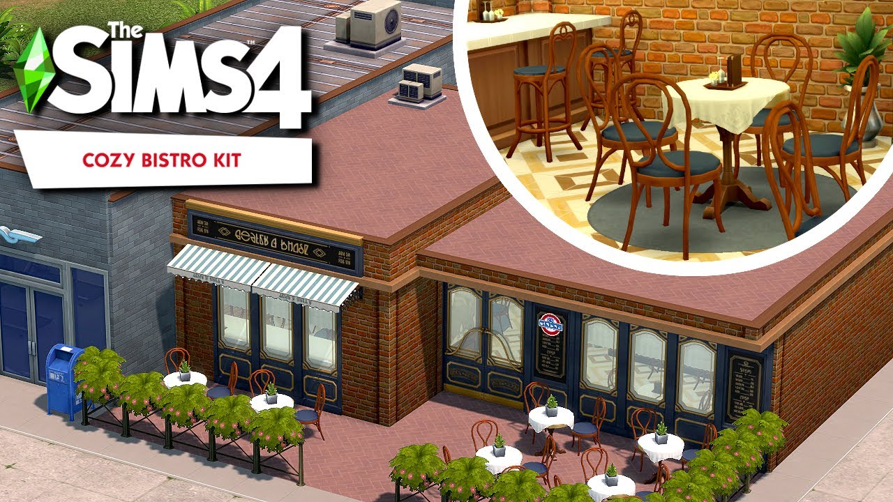 Building a Cozy Small Town Bistro - The Sims 4: Cozy Bistro Kit - Speed ...