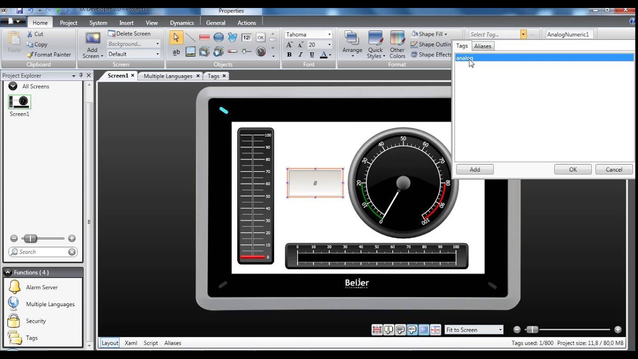 Beijer iX Developer Analog Sayı Okuma Yazma - YouTube