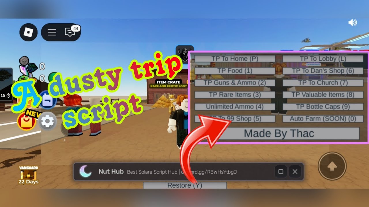 A dusty trip new script | roblox 2025 ( Auto Farm, Rare items ...