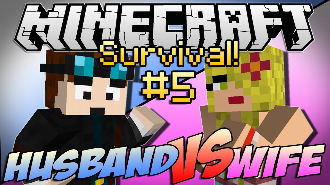Minecraft | HUSBAND vs WIFE SURVIVAL! | Episode 5 "Enter The Stronghold ...