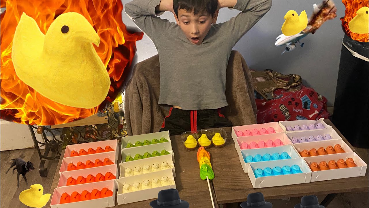 Eating Every Single Peep From Walmart! - YouTube