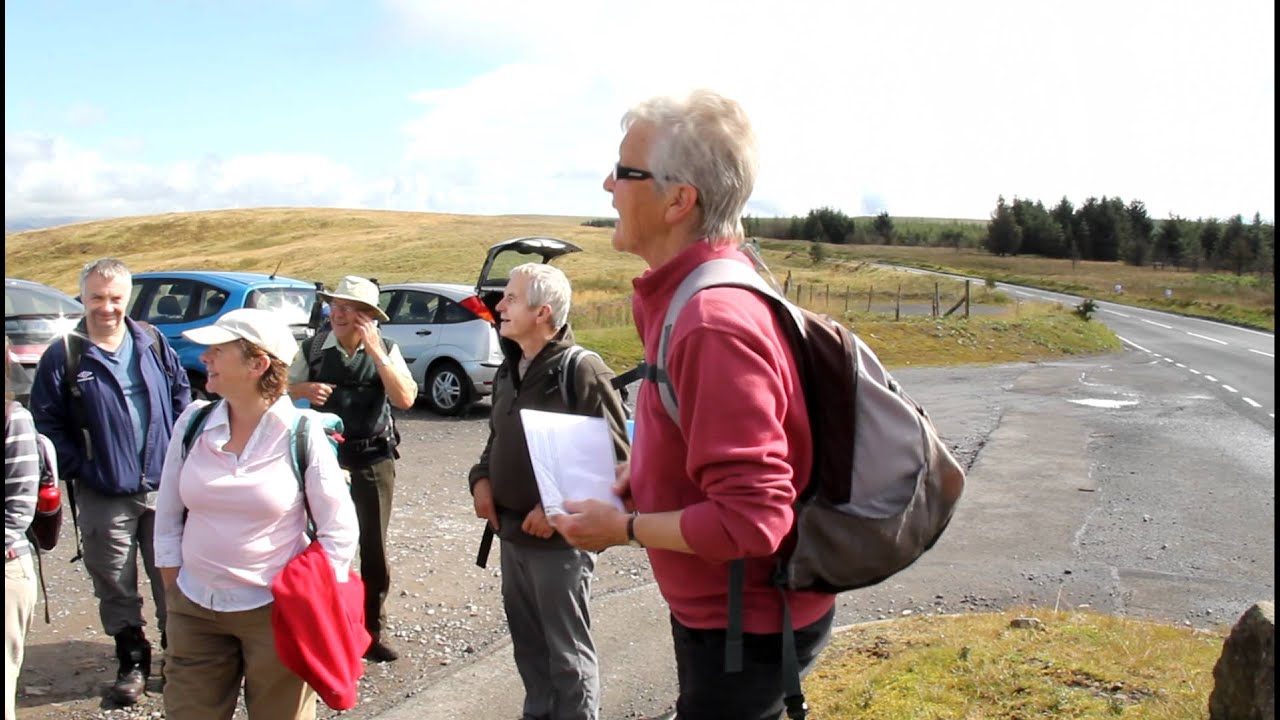 Swansea Ramblers at the start of a walk over Rhigos Mountain with Cynon ...
