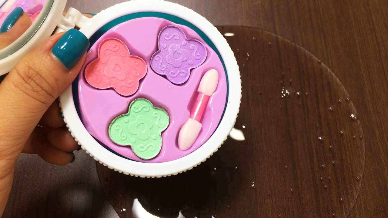Mixing Makeup and Eyeshadow into Slime ASMR! Satisfying Slime Video ...