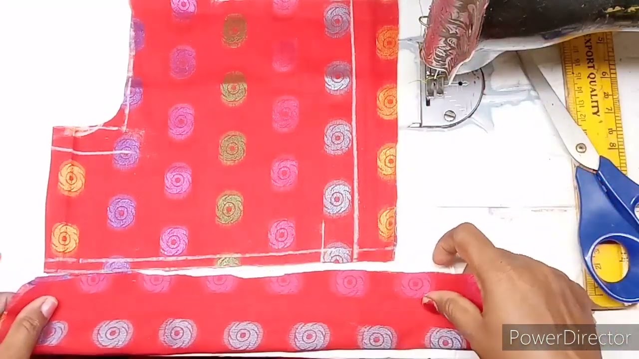 Blouse Back Part Cutting and Stitching, Tailoring Tutorial, blouse Tips - YouTube