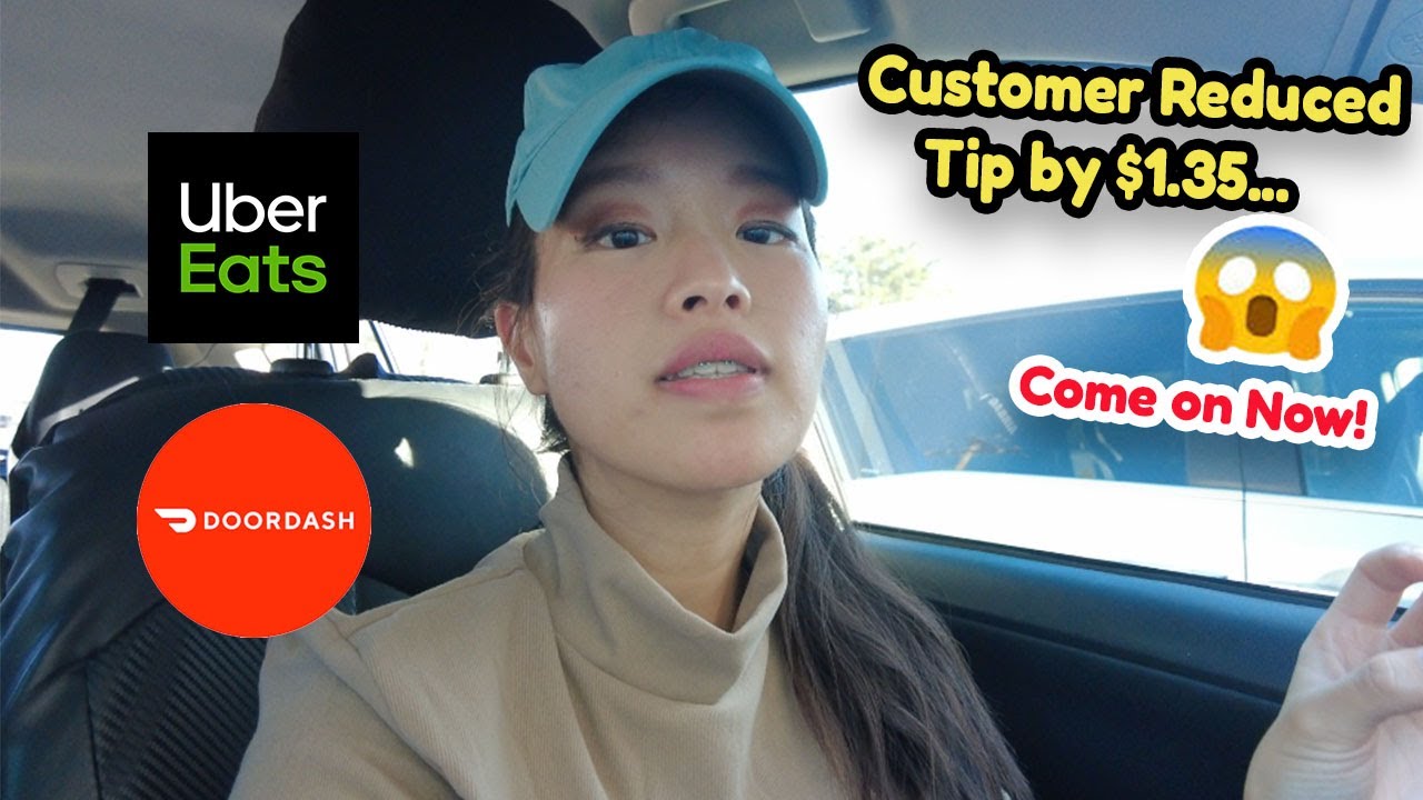 When Customer Takes away $1.35 Tip 😱 due to communication barrier Uber EATS Ride Along Door Dash ...