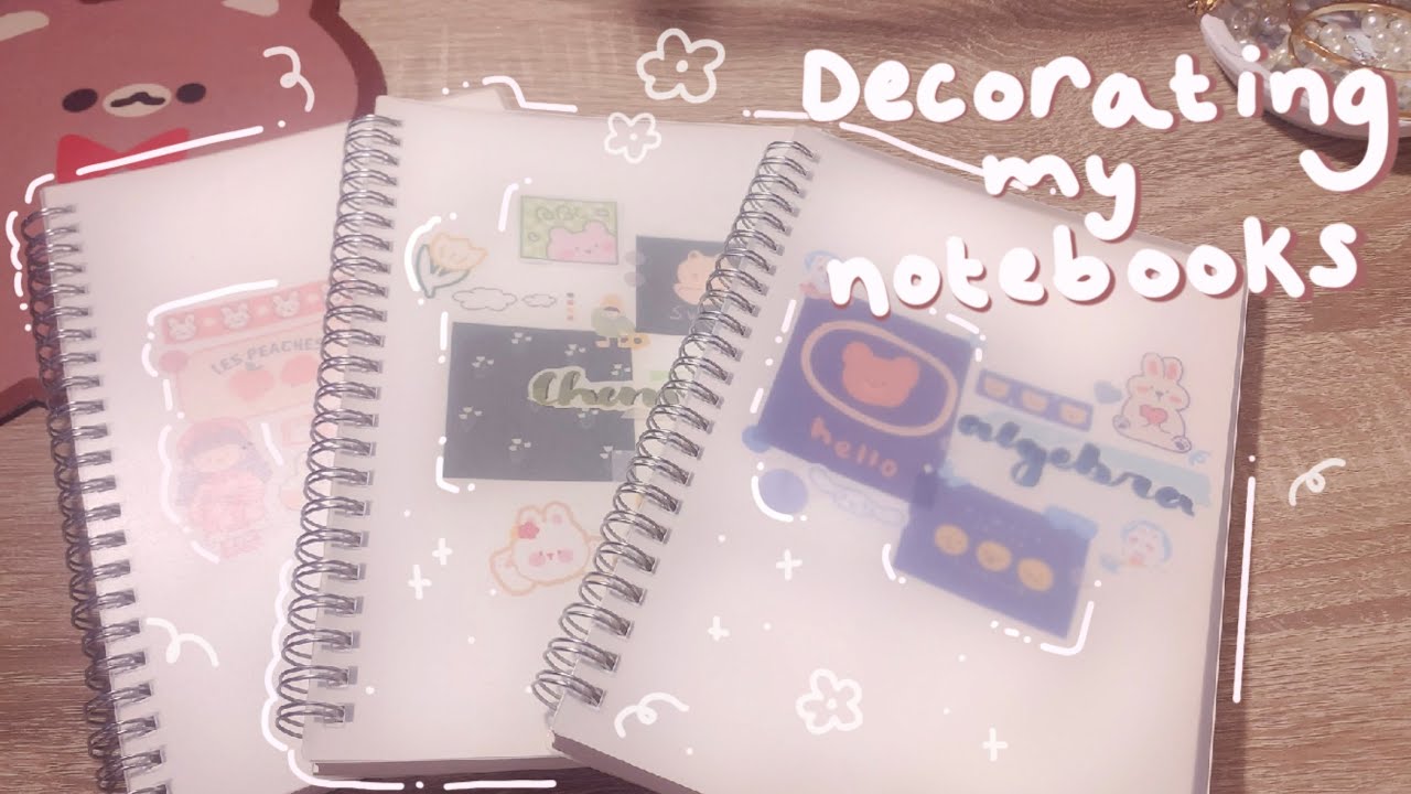 🌷decorating my school notebooks - YouTube