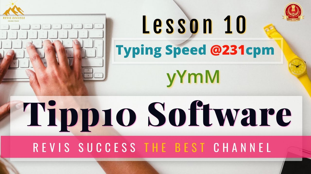 Lesson 10 in Tipp10 Software (3Min. yYmM Typing at speed of @231cpm ...