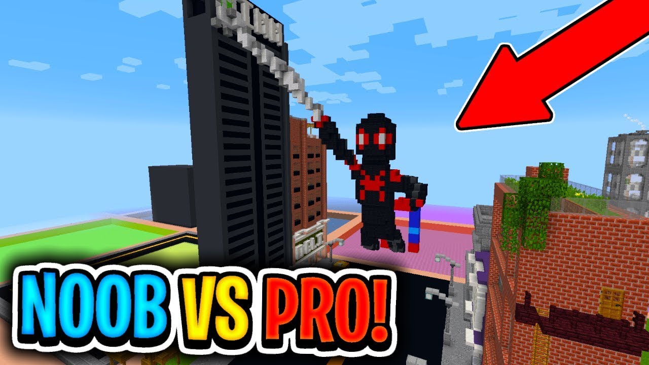 Minecraft NOOB vs PRO - SPIDERMAN BUILD BATTLE - YouTube