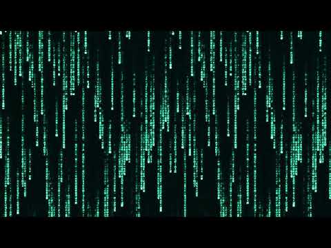 Matrix Rain Code in Cyan Blue 5 HOURS Screensaver Background Video 4K