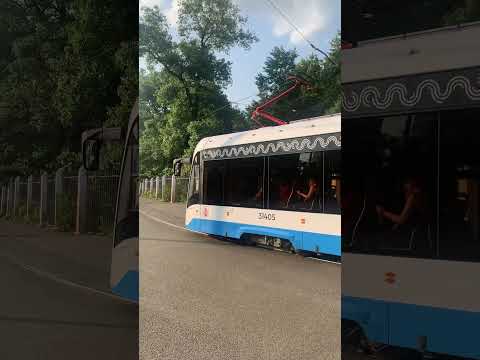 Трамвай №30 возле Метро Войковская, г. Москва, 05.07.2023