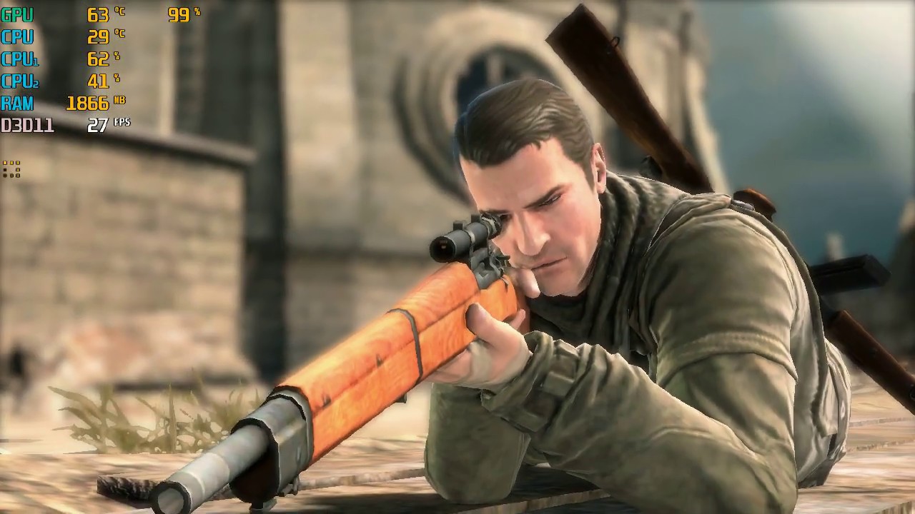 A6 6400K + AMD R5 240 - Sniper Elite V2 (Benchmark) - YouTube