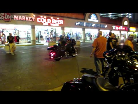 motorcycle hangout on the strip - YouTube
