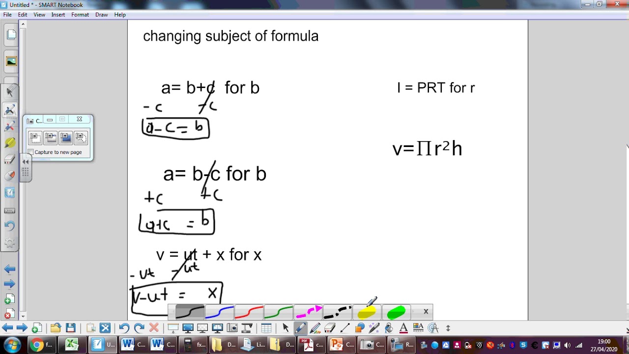 transposing formula - YouTube