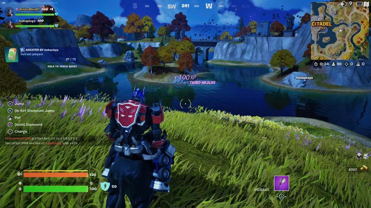 Pet tamed wolves or boars in different matches quest : Fortnite - YouTube