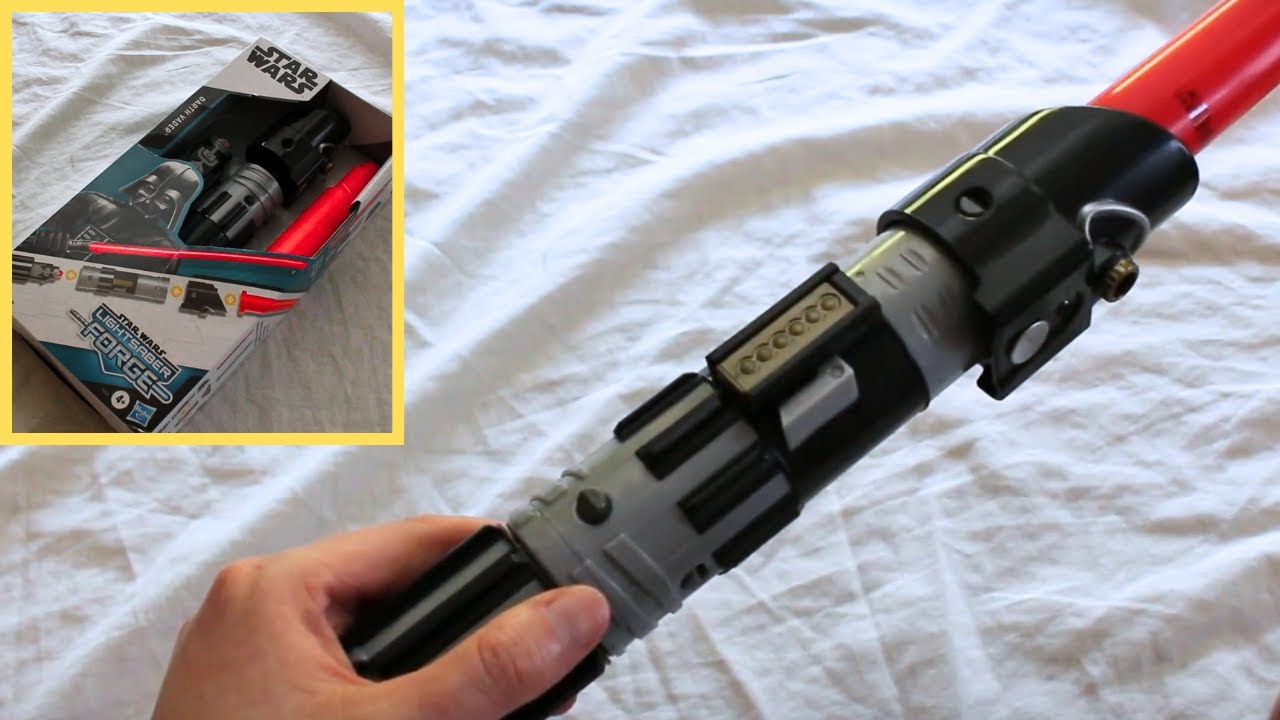UNBOXING and REVIEW Hasbro Darth Vader Lightsaber | Lightsaber Forge ...