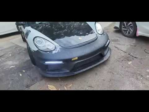 porsche 987 upgrade gt4 front bumper or rs style fender - YouTube