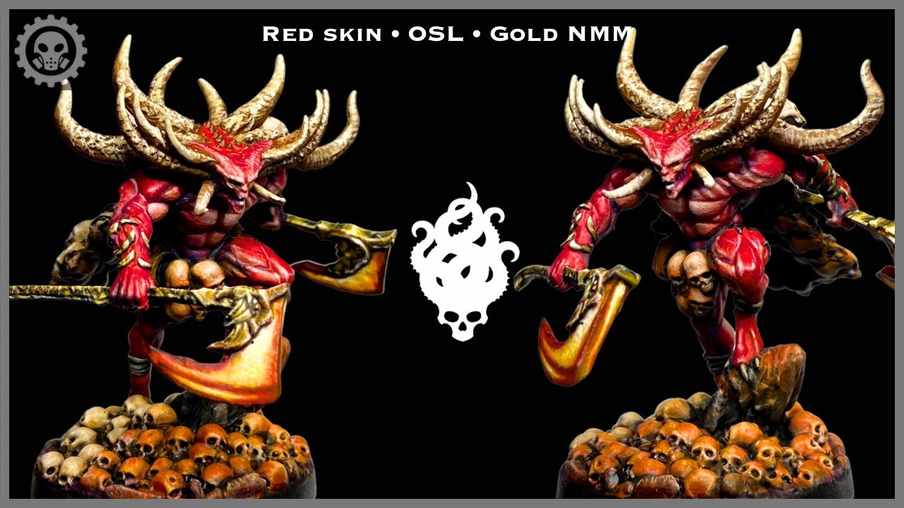 Learn to paint red skin tones and gold NMM with Cuttlefish Colors - YouTube