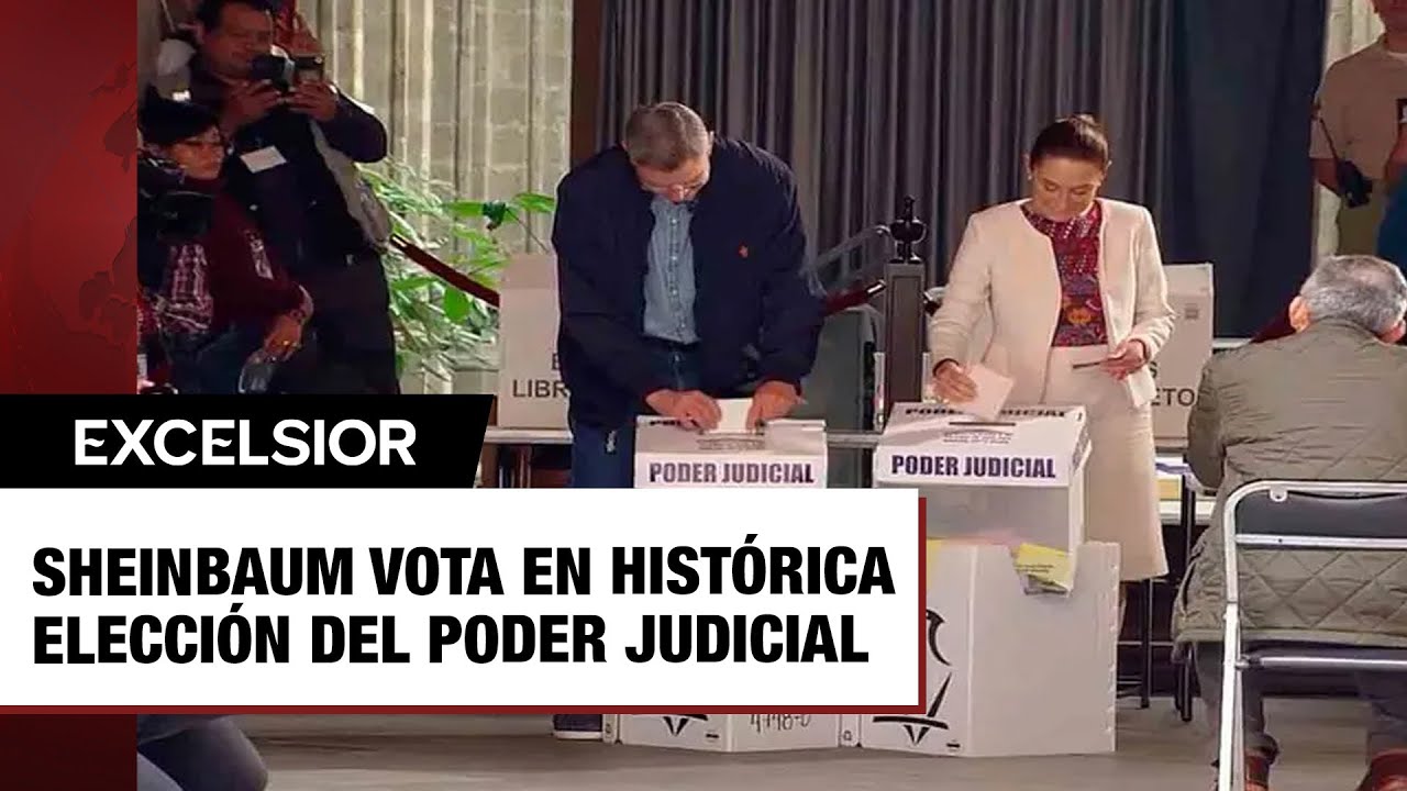 Claudia Sheinbaum vota en histórica elección del Poder Judicial: ‘¡Que ...