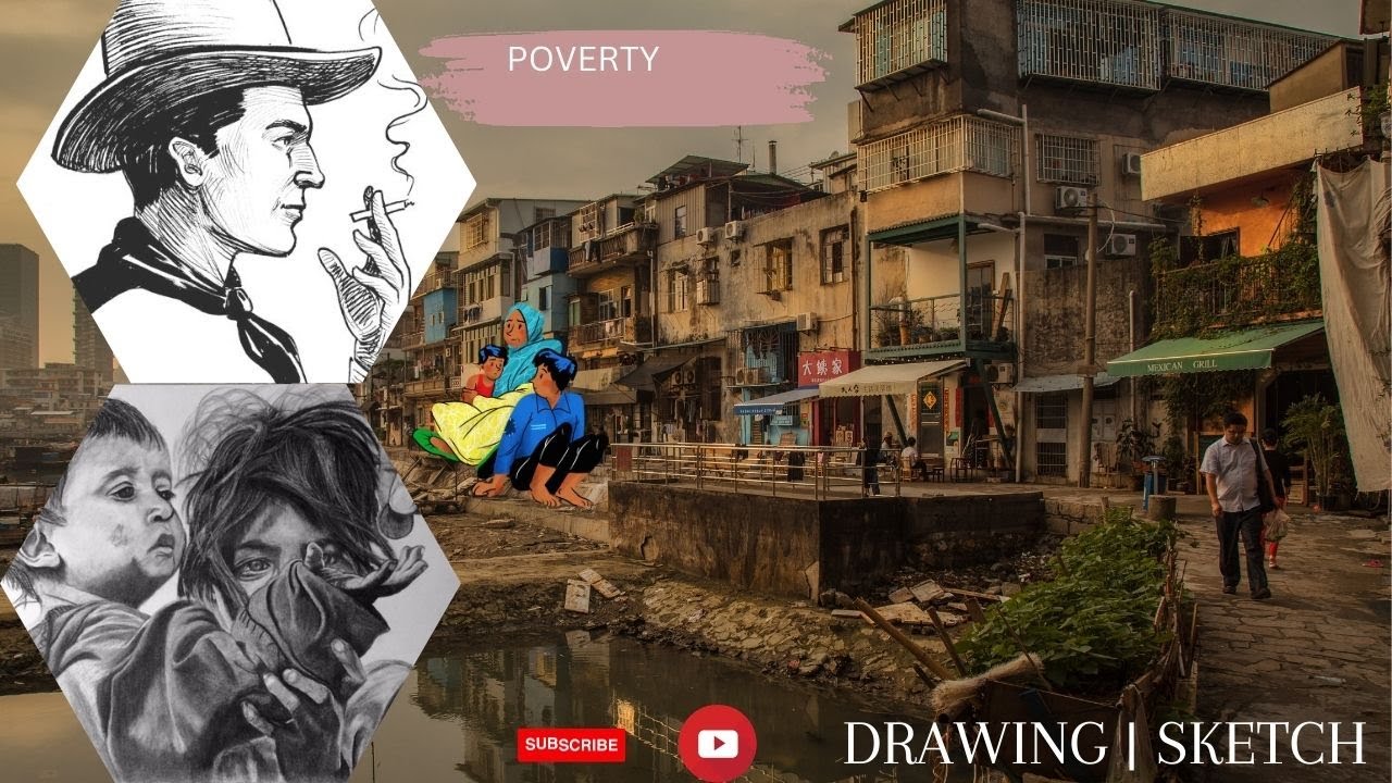 Poverty drawing | Rich and Poor | India Decrimination | Pencil Easy ...