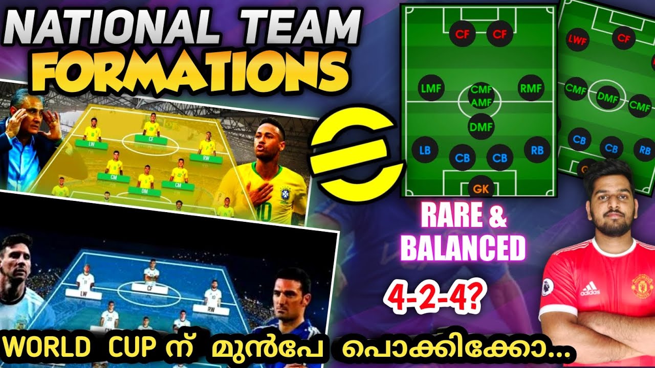 Best & Rare National Team Formations In E-FOOTBALL | Save Them Before ...
