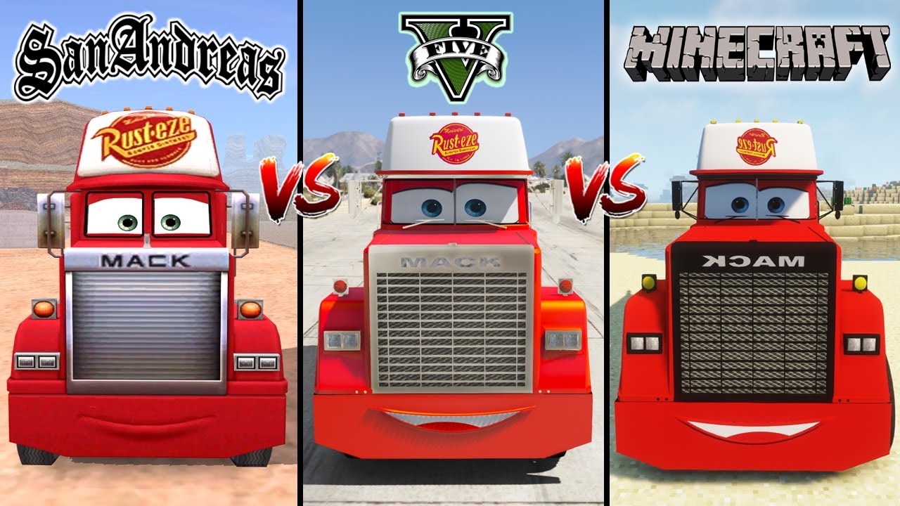 GTA San Andreas Mack Truck VS GTA 5 Mack Truck VS Minecraft Mack Truck ...