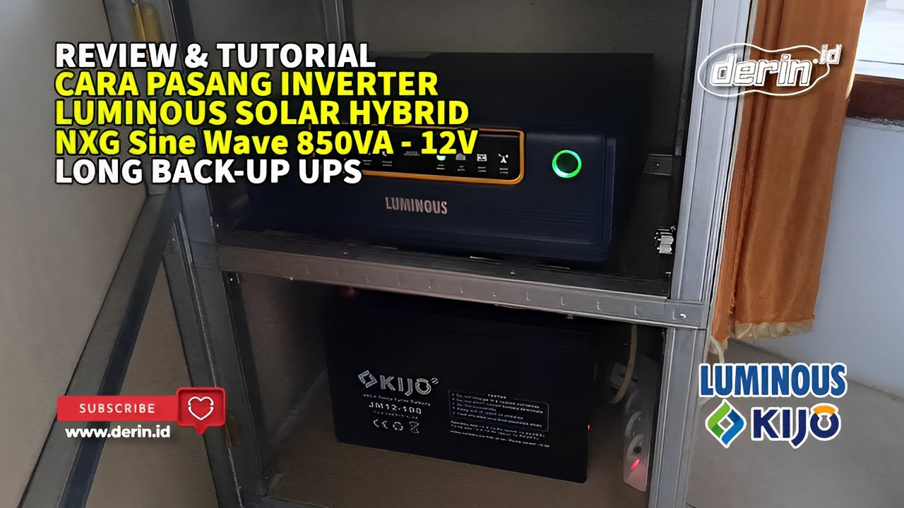 REVIEW & TUTORIAL Instal Luminous Solar Hybrid NXG Sine Wave 850VA/12V | LONG BACK-UP UPS | RTRW ...