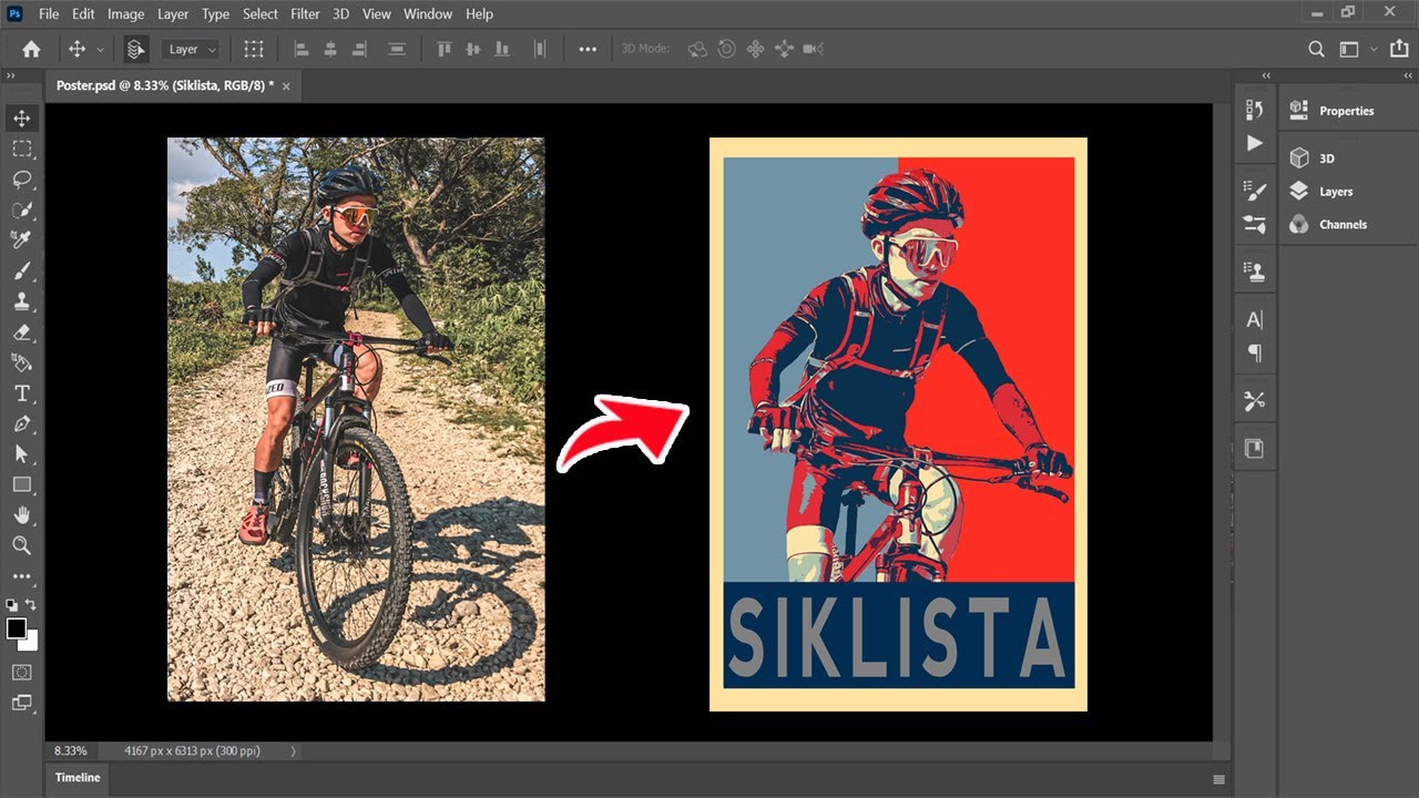 Barack Obama's HOPE Poster Tutorial | SIKLISTA | Adobe Photoshop - YouTube