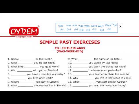 Online İngilizce Kursu- was,were,did