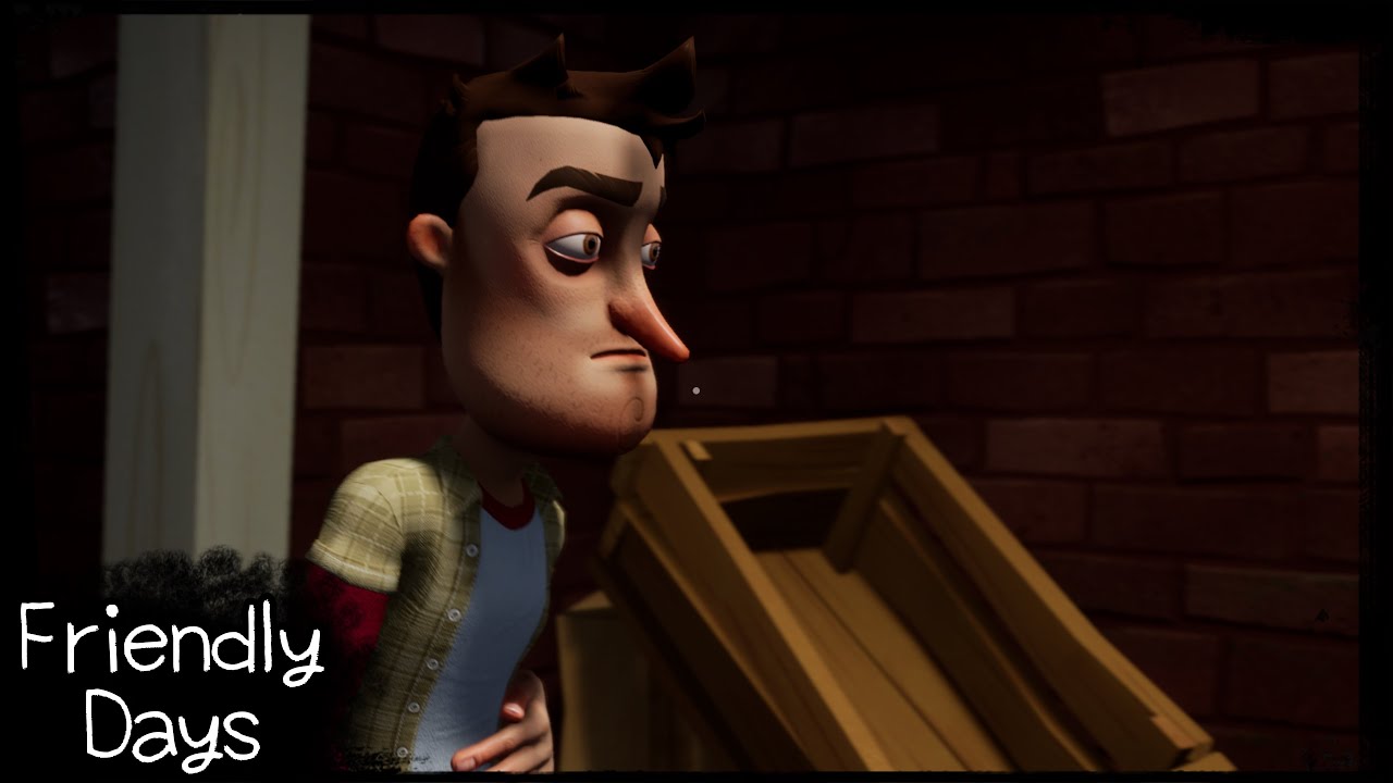 ALL CUTSCENES IN FRIENDLY DAYS-HELLO NEIGHBOR MOD - YouTube