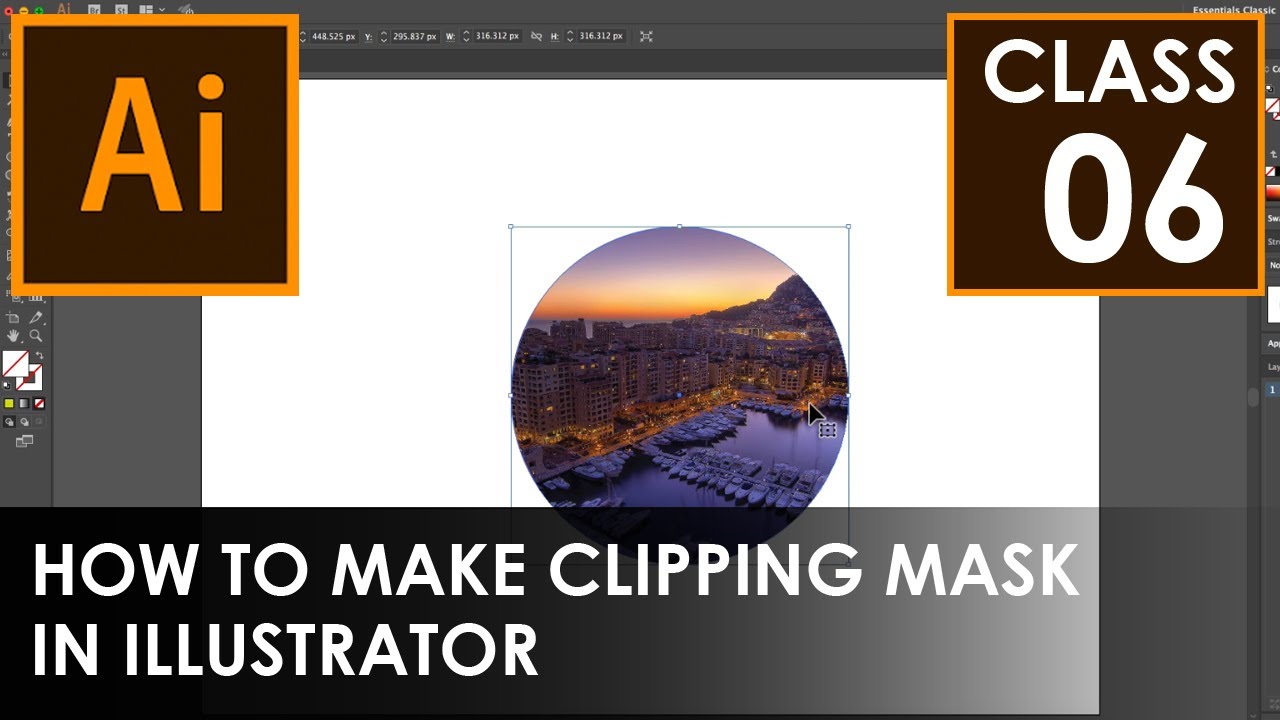 How to Make Clipping Mask in Illustrator - YouTube