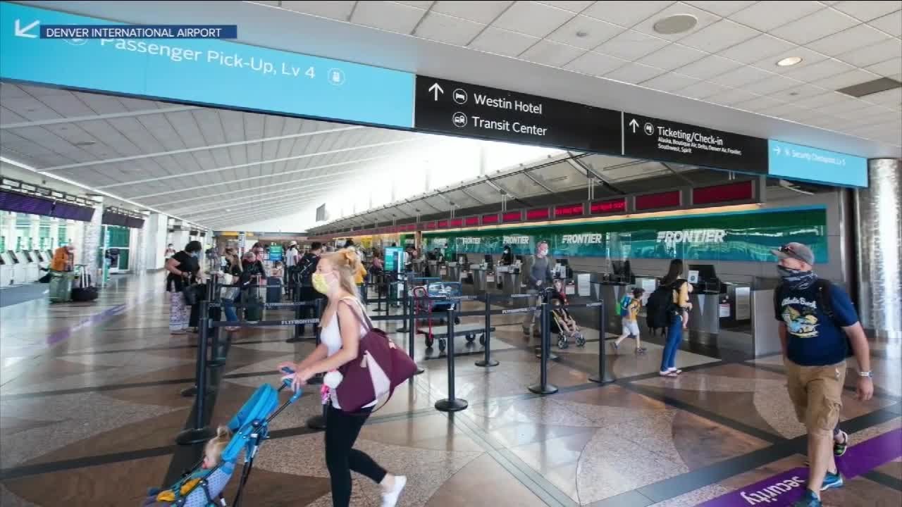 Frontier ticket counter moving at DIA - YouTube