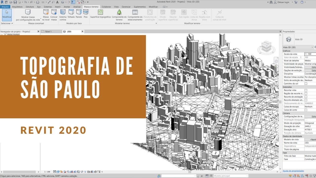 Topografia de São Paulo no Revit - Cad Mapper - YouTube