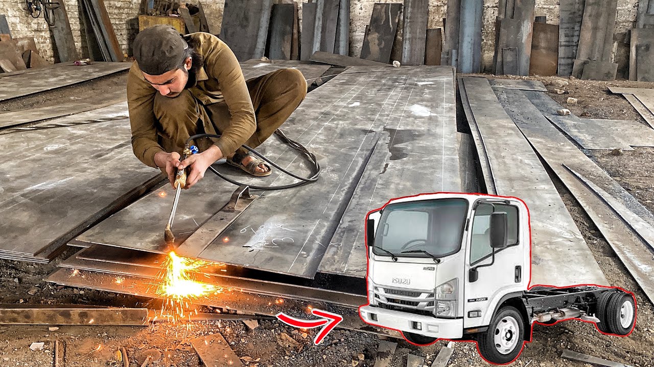 How is the Isuzu truck frame chassis manufactured? - YouTube