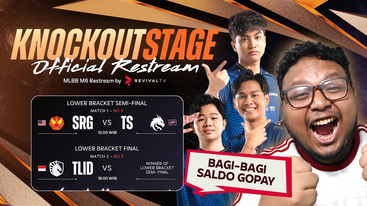 LETS GO NOBAR M6! ADA BAGI-BAGI HADIAH JUGA NIH | MLBB M6 OFFICIAL RESTREAM BY REVIVAL TV #mlbb ...