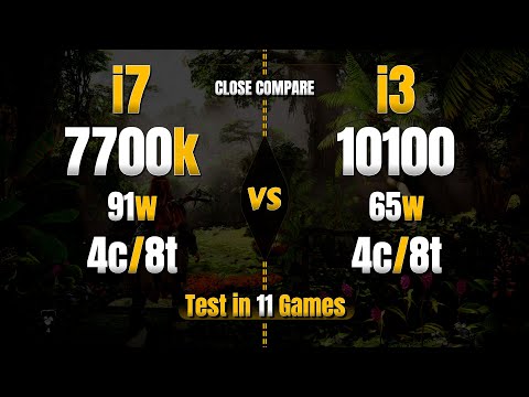 Intel Core i3 10100 vs i7 7700K : Which One is Better??? - 11 Games Tested