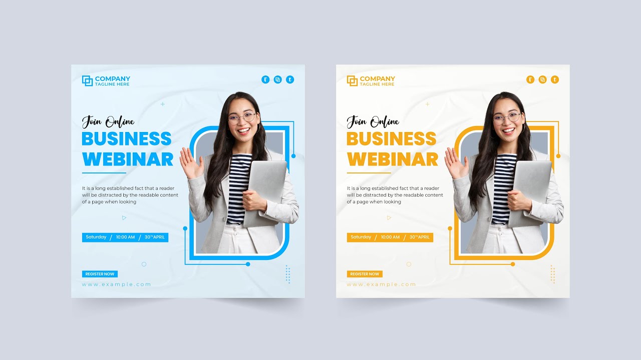 Live Webinar Conference Social Media Post Free Download | Office ...