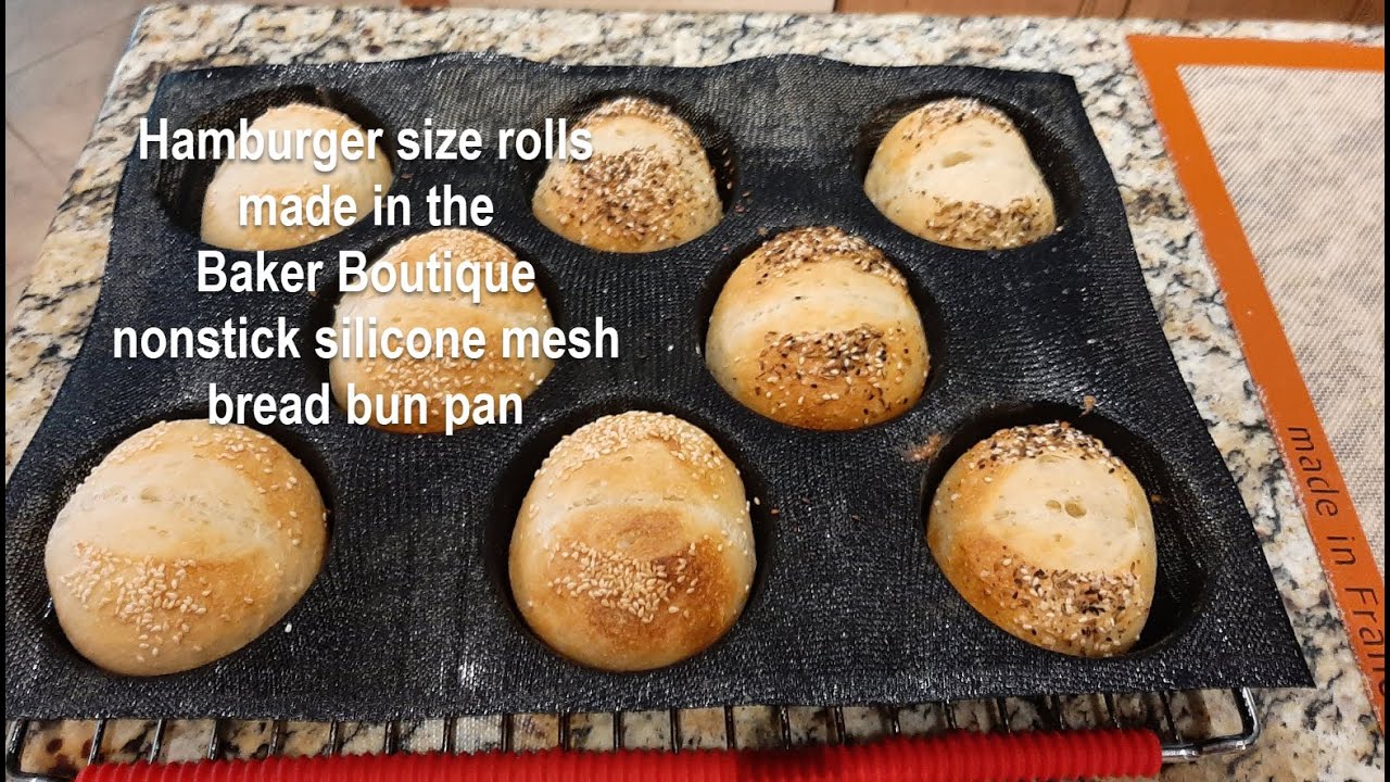 Baker Boutique Nonstick silicone nonstick mesh bread bun pan, no knead ...