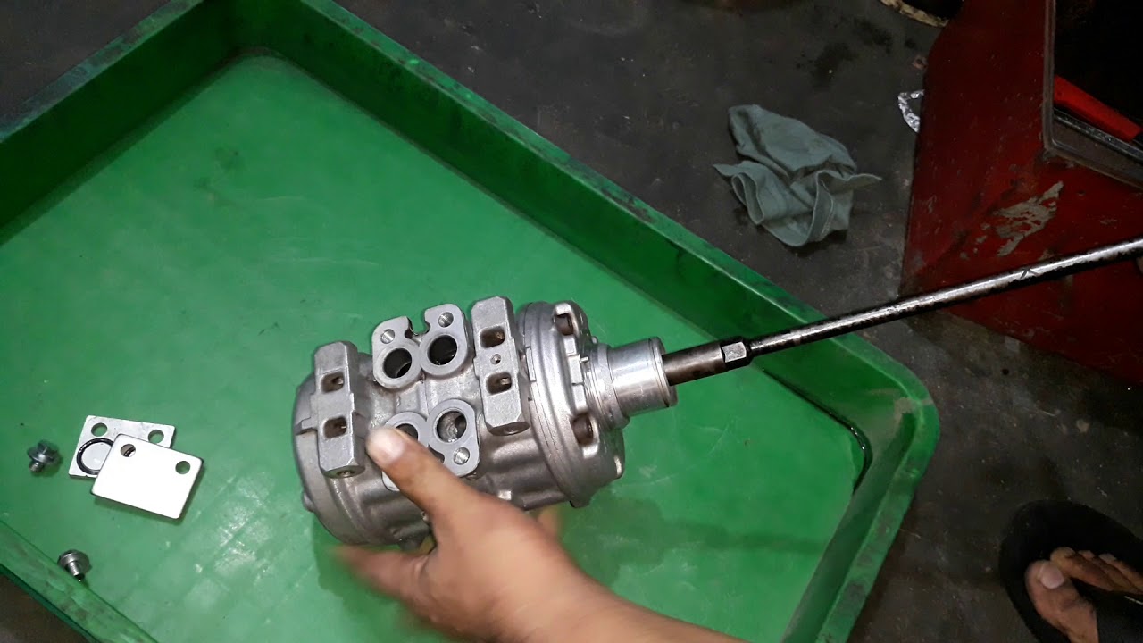 pengetesan kompresor ac mobil denso 15 c - YouTube