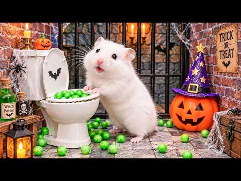 Hamster Escapes Halloween Prison Maze 🎃 | Hamster Maze
