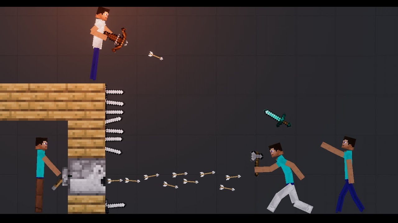 Война игроков в minecraft people playground - YouTube