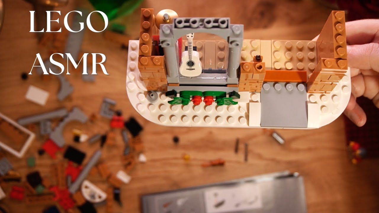 ASMR LEGO Building the Music Store from Holiday Main Street Set - YouTube