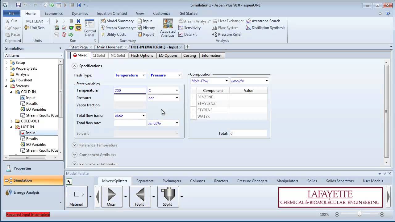 Aspen Plus 4.1: Shortcut Heat Exchanger Method - YouTube