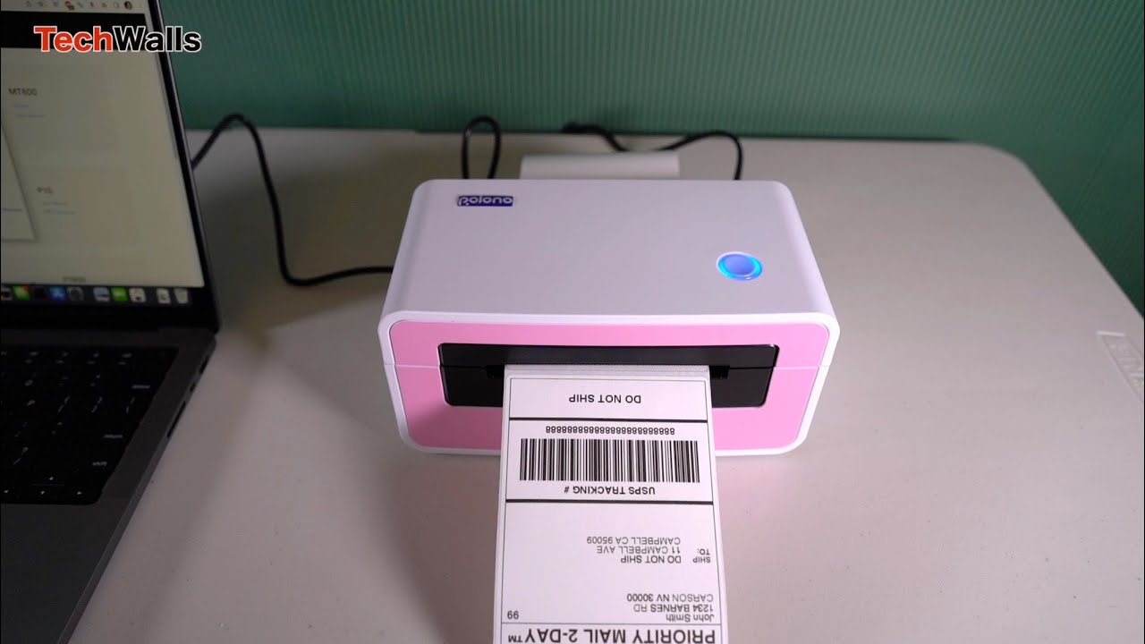 POLONO PL60 Thermal Label Printer Unboxing & Testing - YouTube