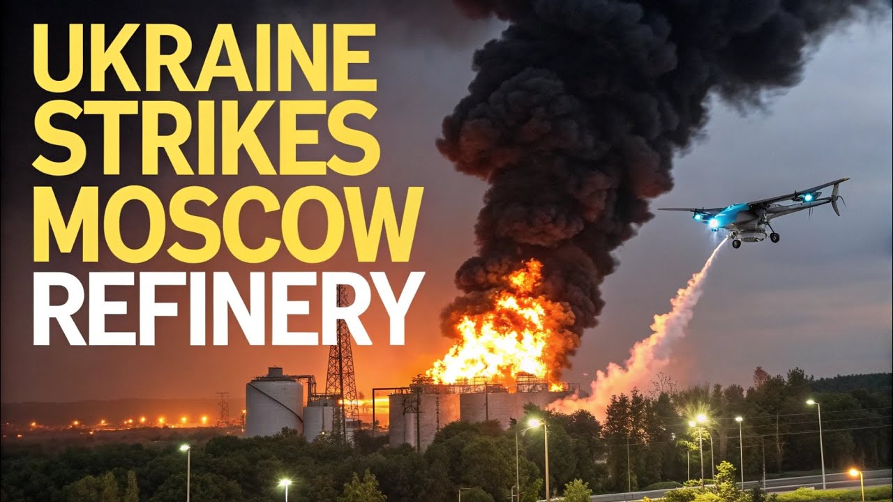 Breaking News: Ukrainian Drones Hit Oil Facility Close to Moscow - YouTube