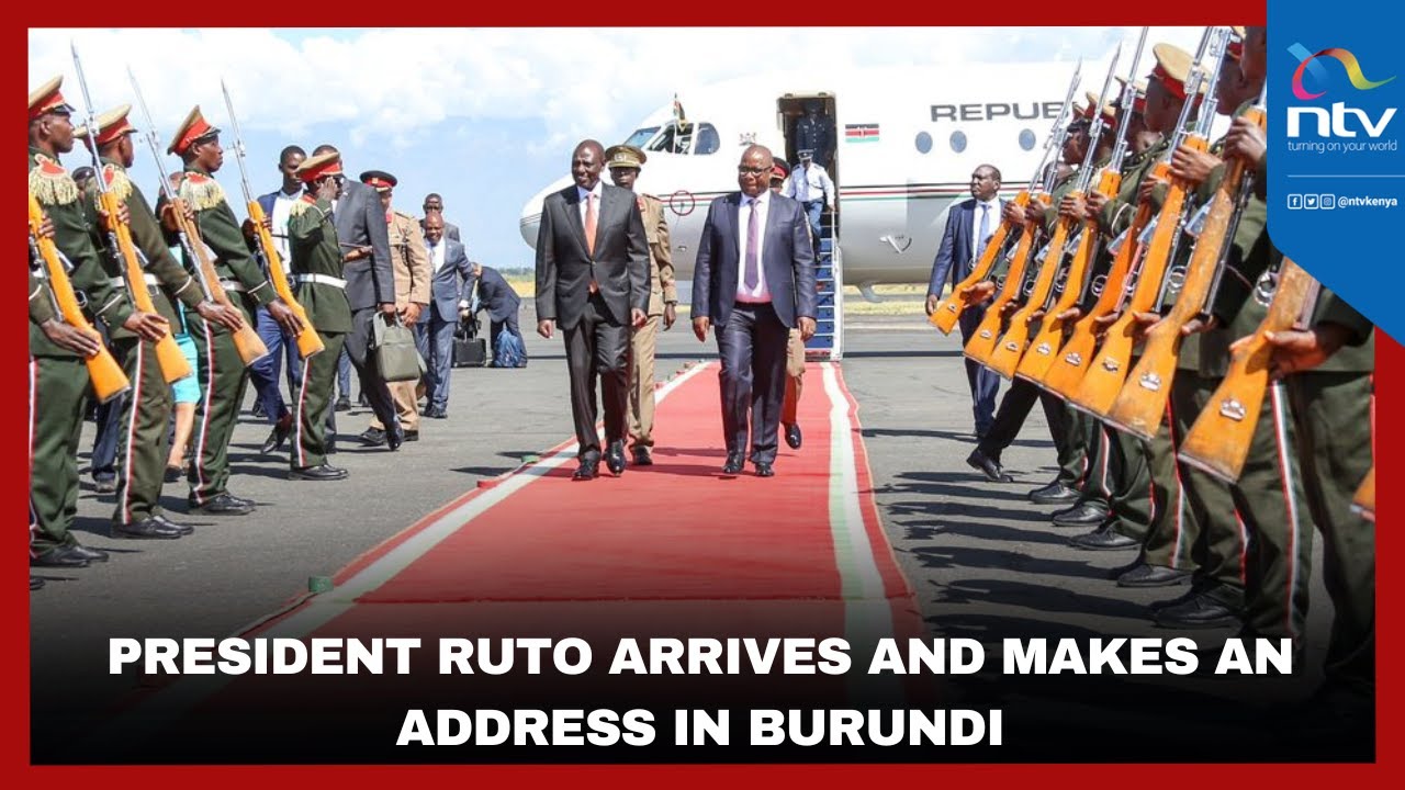 President Ruto arrives and makes an address in Burundi - YouTube