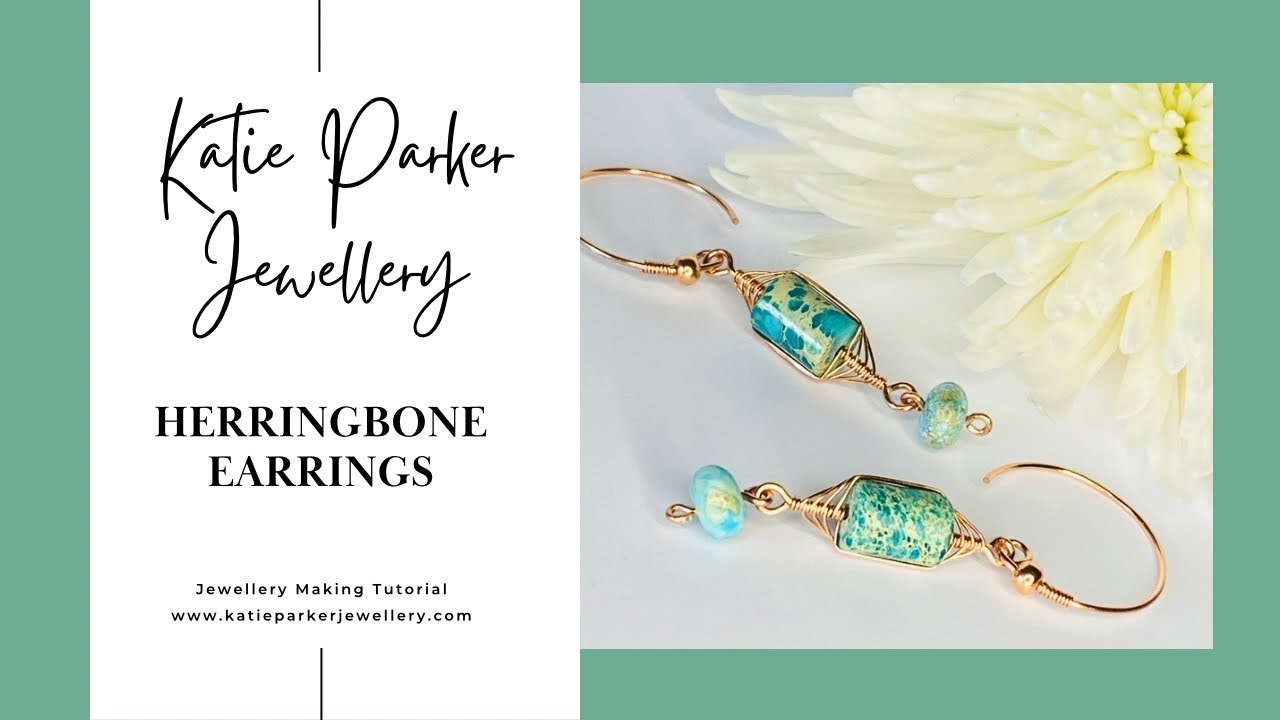 Herringbone Earrings with Tubes ~ Herringbone Wire Wrap ~ Jewellery ...