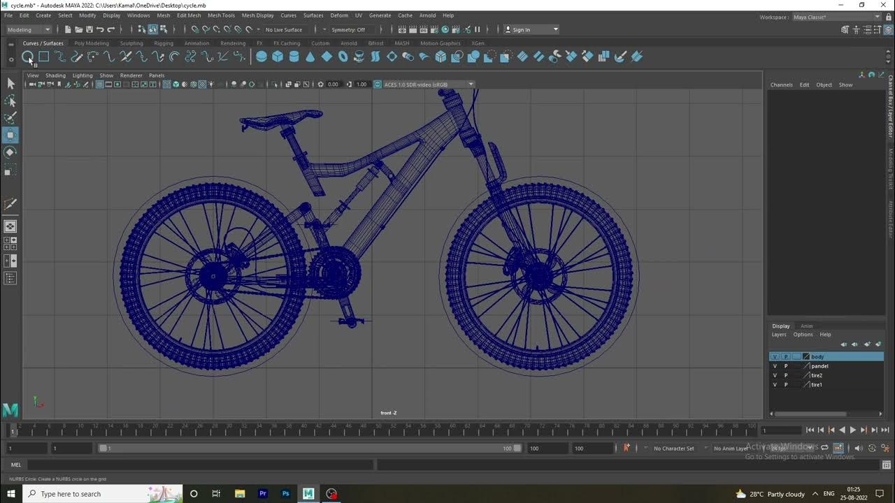 Bicycle Simple Rigging in Autodesk Maya 2022 - YouTube